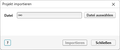 Der Dialog „Projekt importieren“ › microTOOL Hilfeseiten