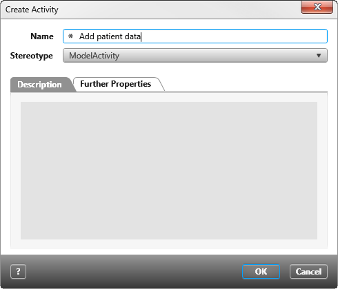 Dialog “Create Model Activity” › microTOOL Hilfeseiten