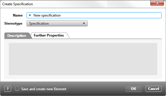 Dialog “Edit Specification” › microTOOL Hilfeseiten