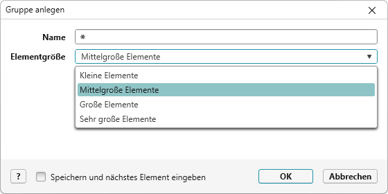 Der Dialog „Gruppe anlegen“ › microTOOL Hilfeseiten