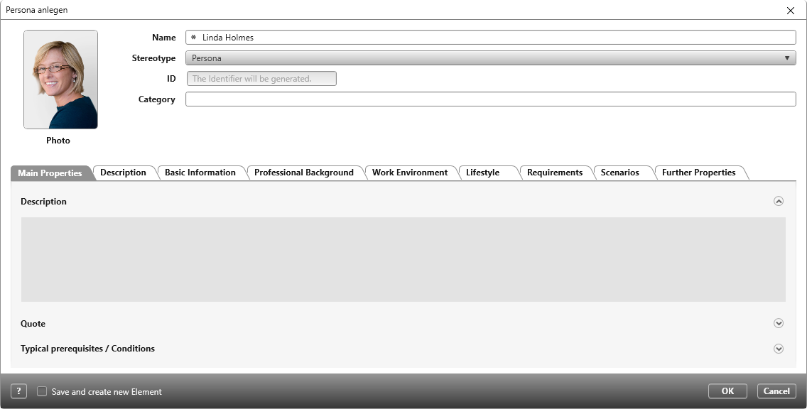 Dialog “Create Persona” › microTOOL Hilfeseiten