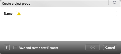 Dialog “Create project group” for pattern › microTOOL Hilfeseiten