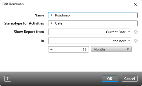 Dialog for ‘Create Roadmap’ › microTOOL Hilfeseiten