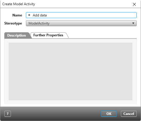 Dialog “Create Model Activity” › microTOOL Hilfeseiten