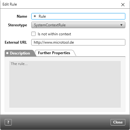 Dialog “Edit Rule” › microTOOL Hilfeseiten