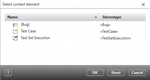 Dialog “Select context element” › microTOOL Hilfeseiten