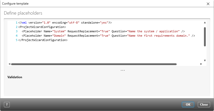Dialog “Configure template” › microTOOL Hilfeseiten