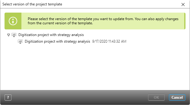 Dialog for ‘Select Version of the Project Template” › microTOOL Hilfeseiten