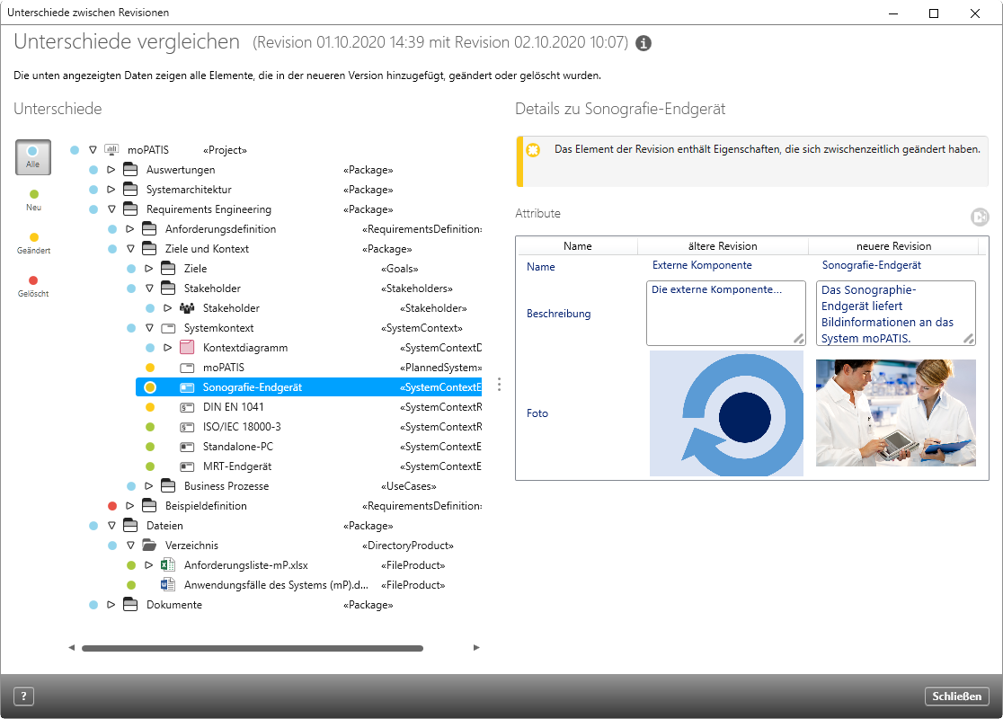 Der Dialog „Unterschiede vergleichen“ › microTOOL Hilfeseiten