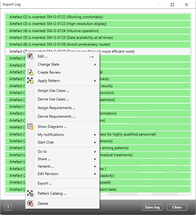 Dialog “Import Log” › microTOOL Hilfeseiten